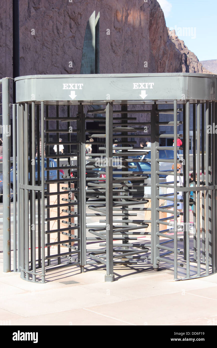 security turnstile gates Stock Photo - Alamy