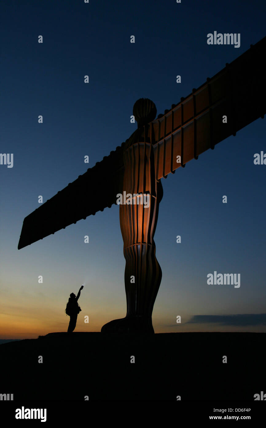 Angel of the North sunset Stock Photo - Alamy