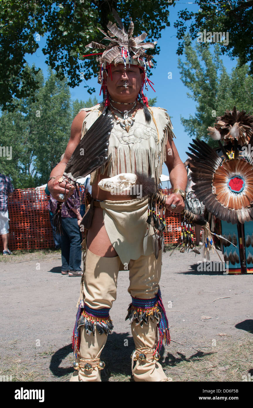 Mohawk territory, Kahnawake Native Pow wow ceremony Quebec Canada Stock ...