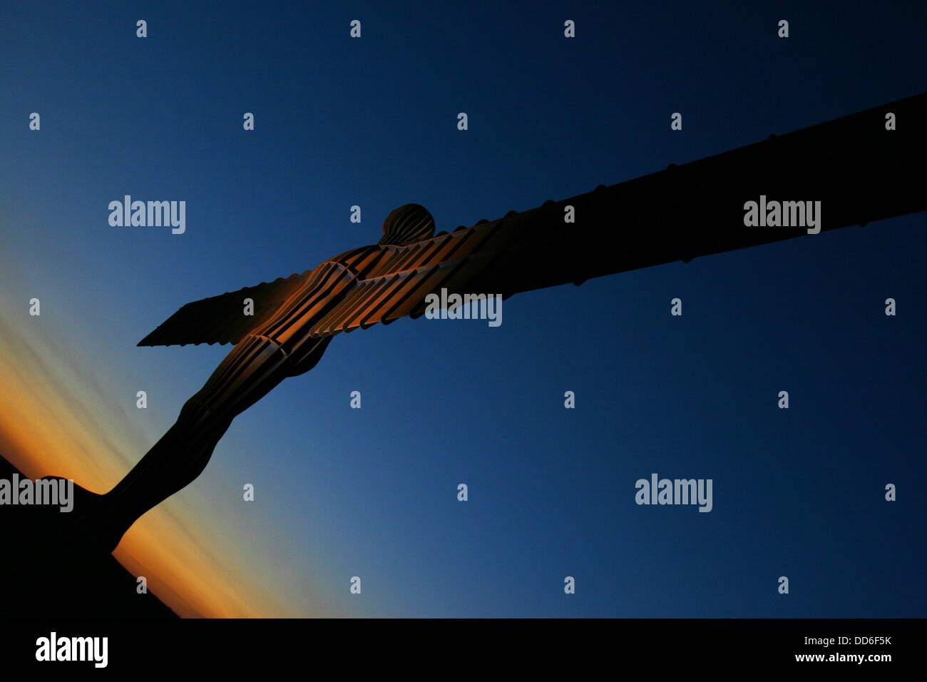 Angel of the North sunset Stock Photo - Alamy