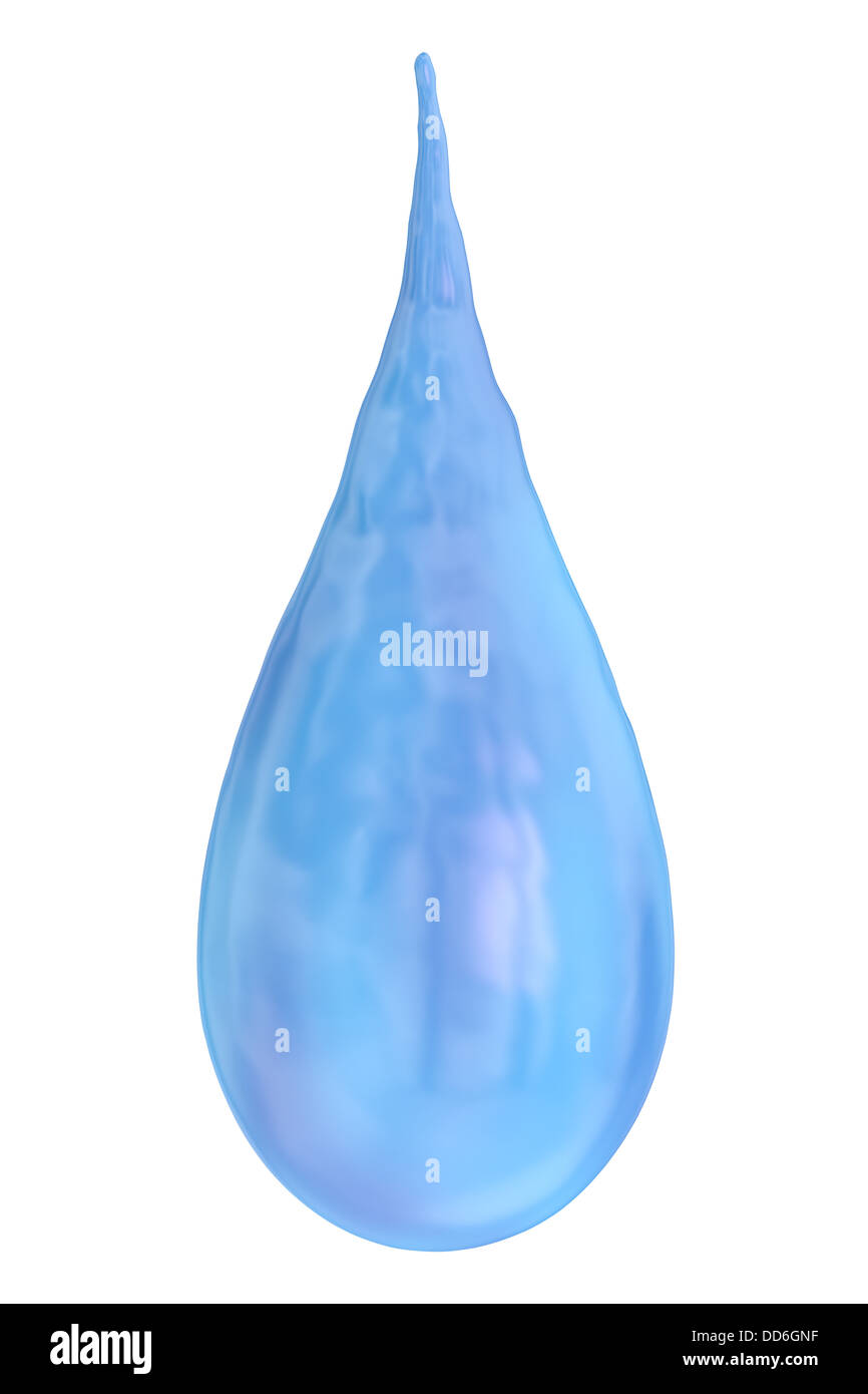 blue color drop isolated on white Stock Photo - Alamy