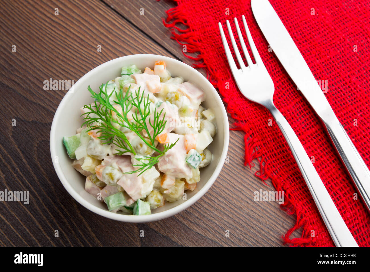 Russian traditional salad Stock Photo - Alamy