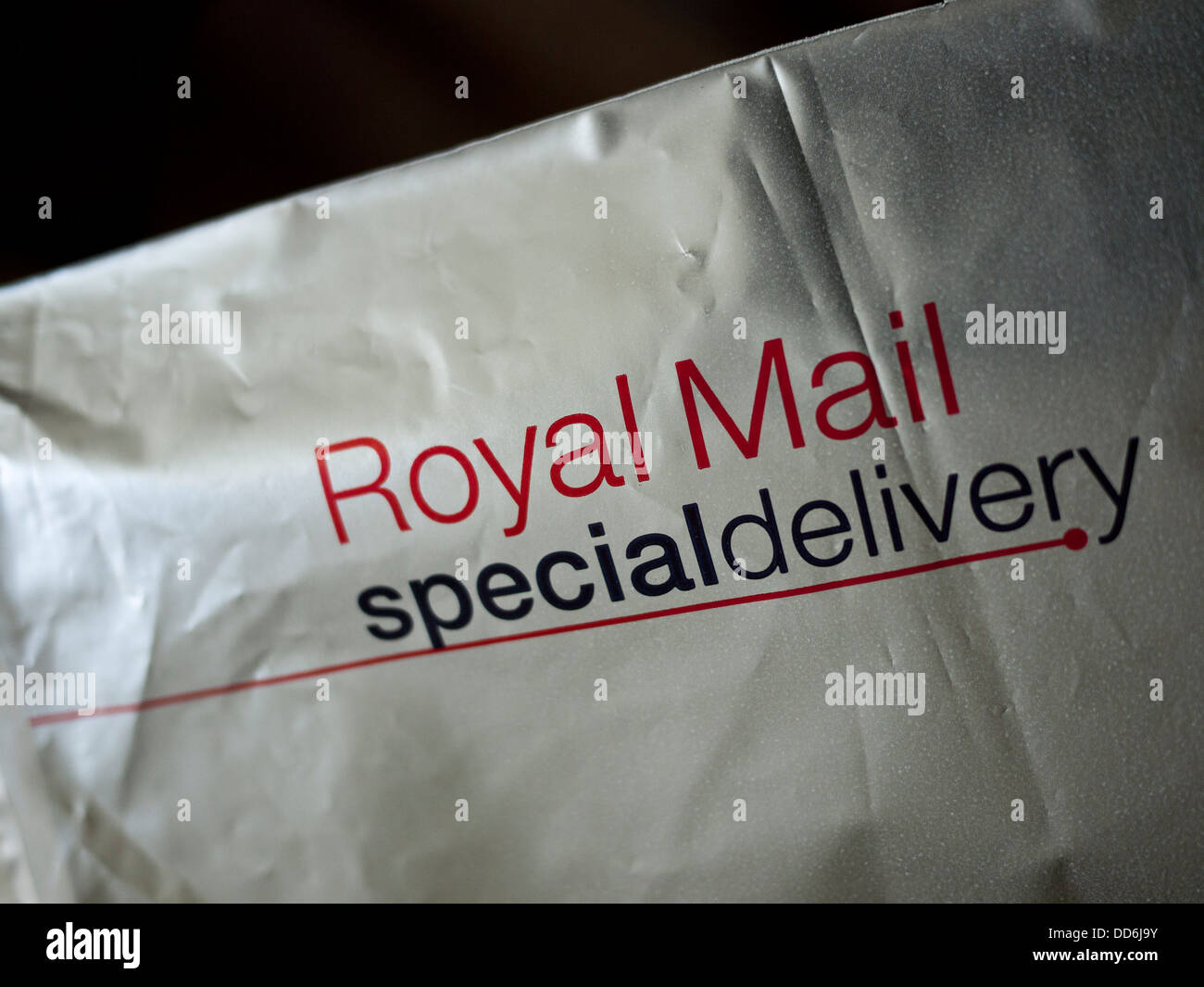Royal Mail Special Delivery Guaranteed Next Day Delivery Stock Photo