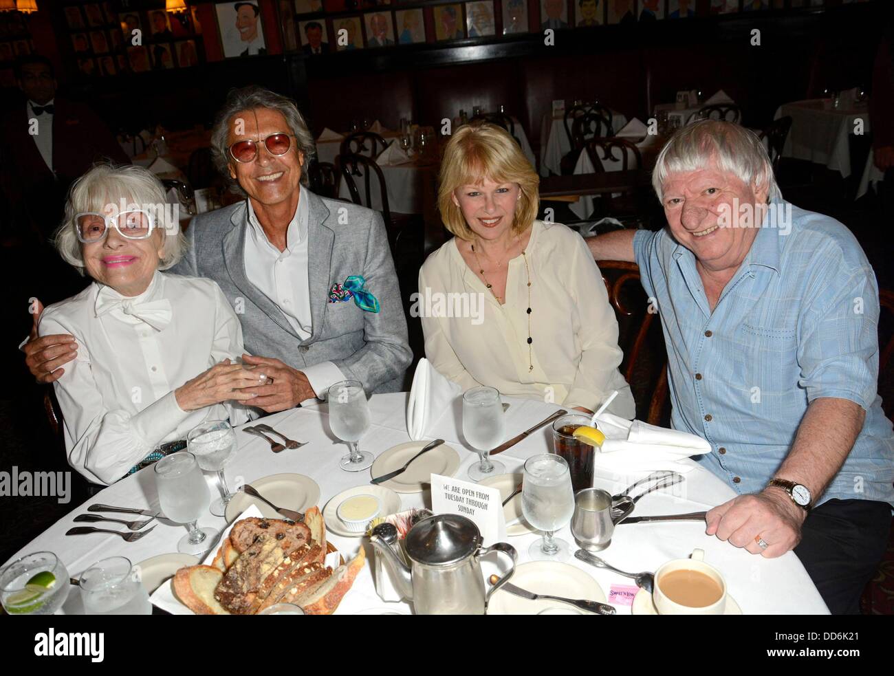 New York, NY. 27th Aug, 2013. Carol Channing, Tommy Tune, Ilene Graff ...