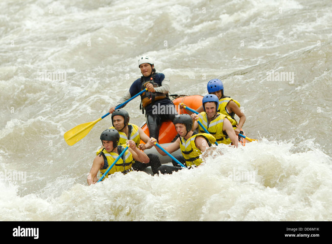 Group Of Mixed Tourist Man And Woman With Guided By Professional Pilot ...