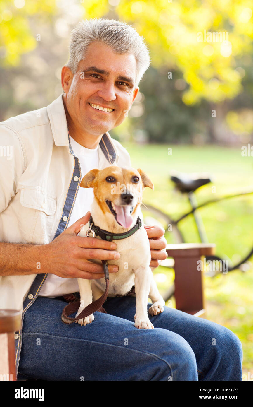 Elderly Man With Pet Dog High Resolution Stock Photography and Images ...