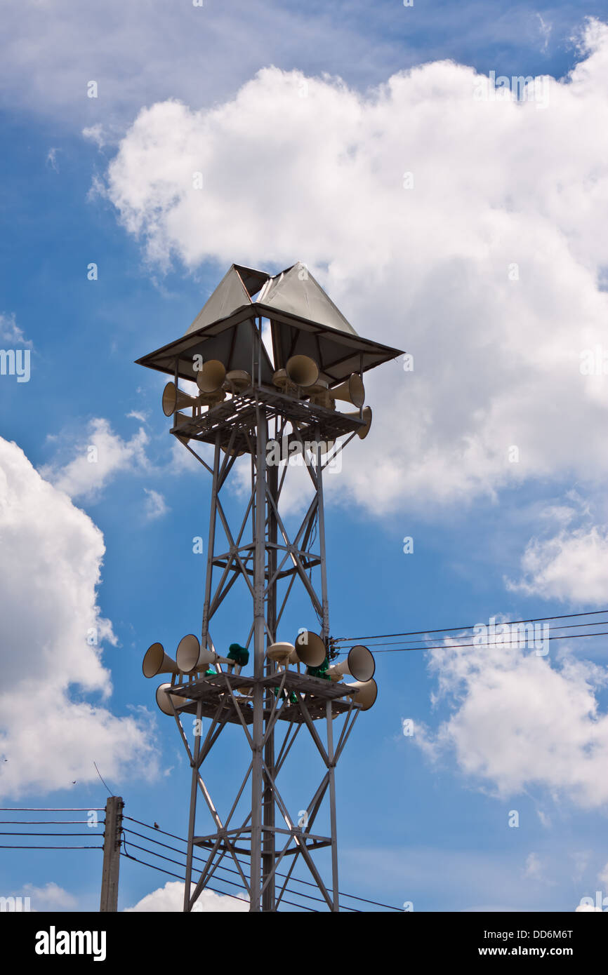 megaphone with blue sky Stock Photo - Alamy