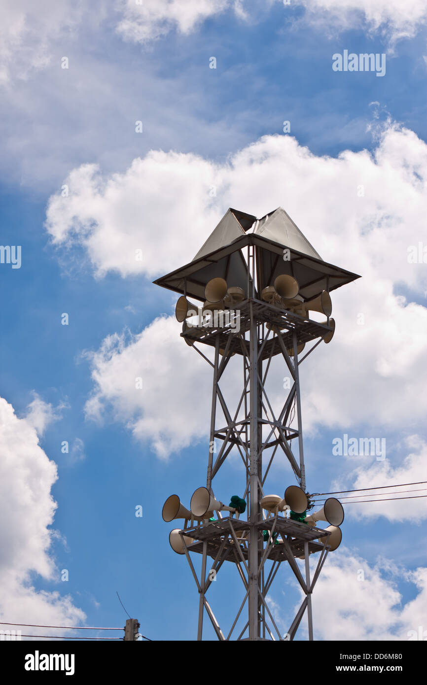 megaphone with blue sky Stock Photo - Alamy