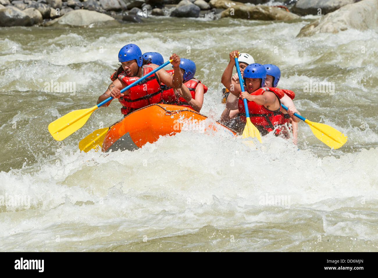 Whitewater rafting wetsuit hi-res stock photography and images - Alamy