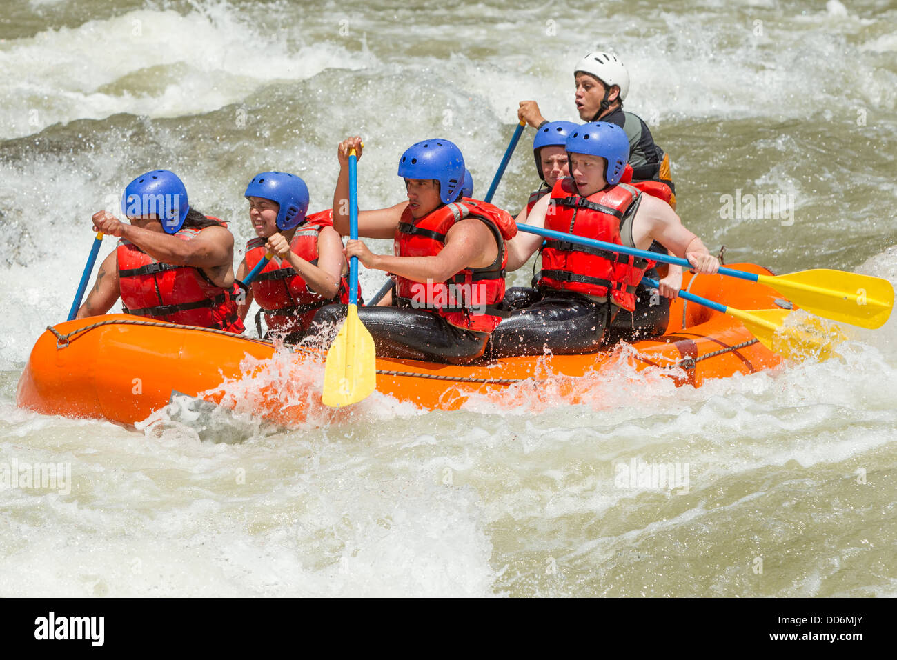 Whitewater rafting wetsuit hi-res stock photography and images - Alamy