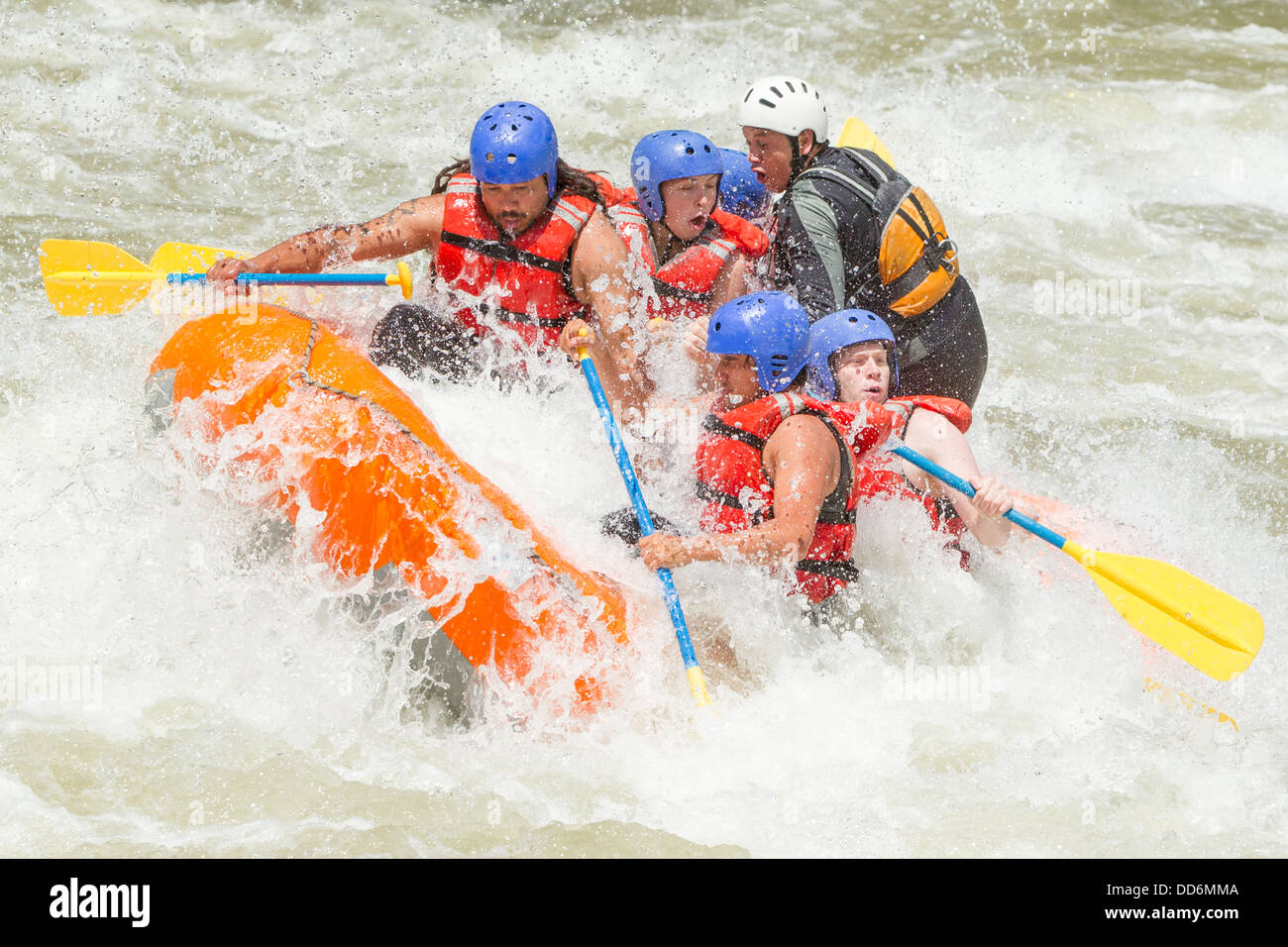 Whitewater rafting wetsuit hi-res stock photography and images - Alamy