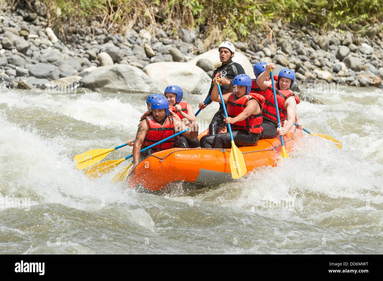 Whitewater rafting wetsuit hi-res stock photography and images - Alamy