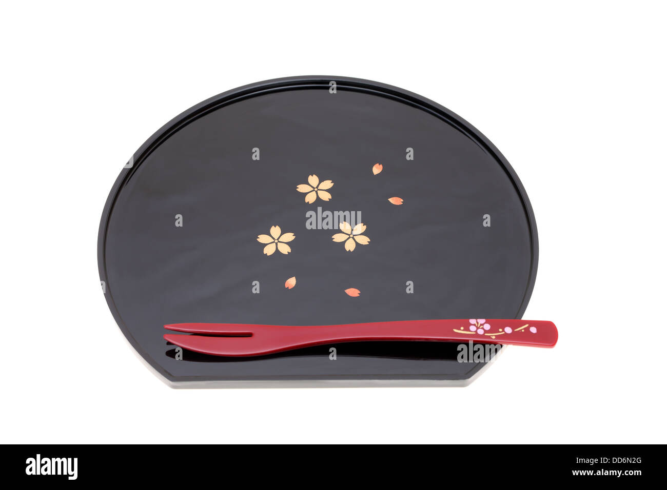 plate and fork for japanese cake Stock Photo - Alamy