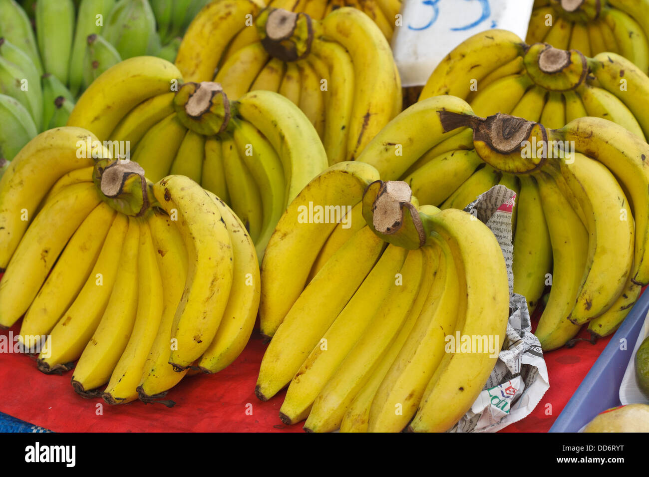 Tropical fruit banana ripe sell in market, Thailand Stock Photo - Alamy