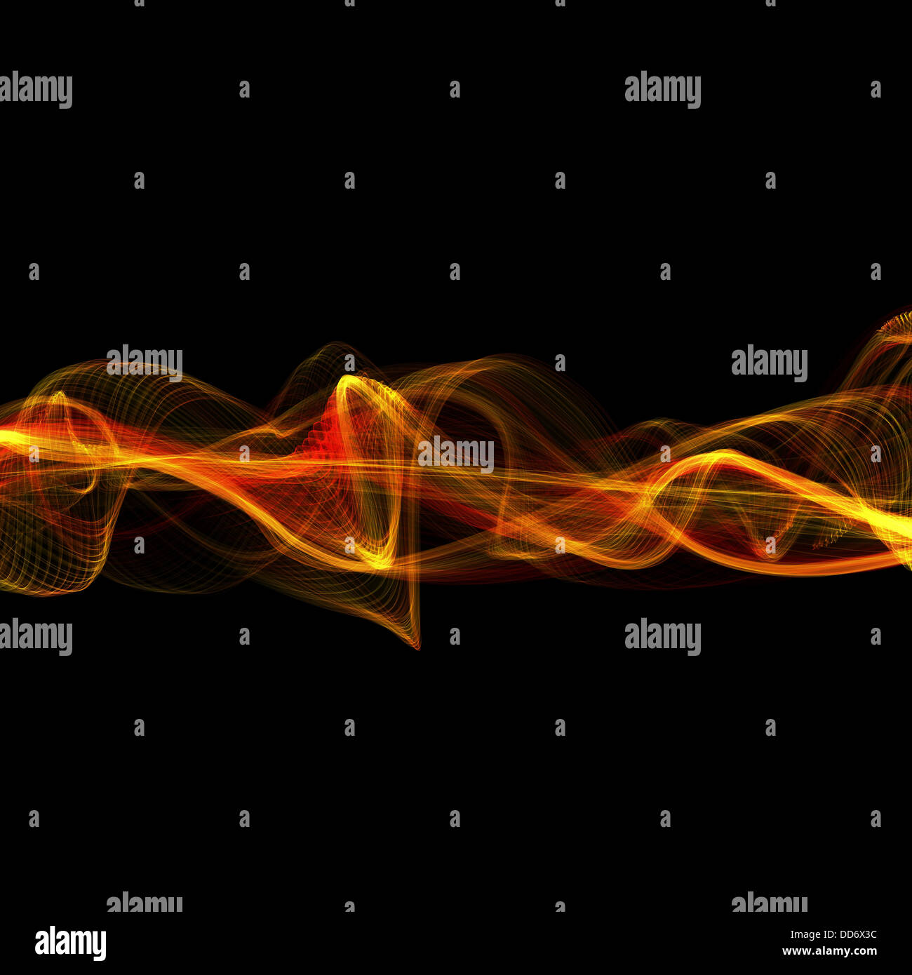 abstract red yellow ribbon waves Stock Photo - Alamy