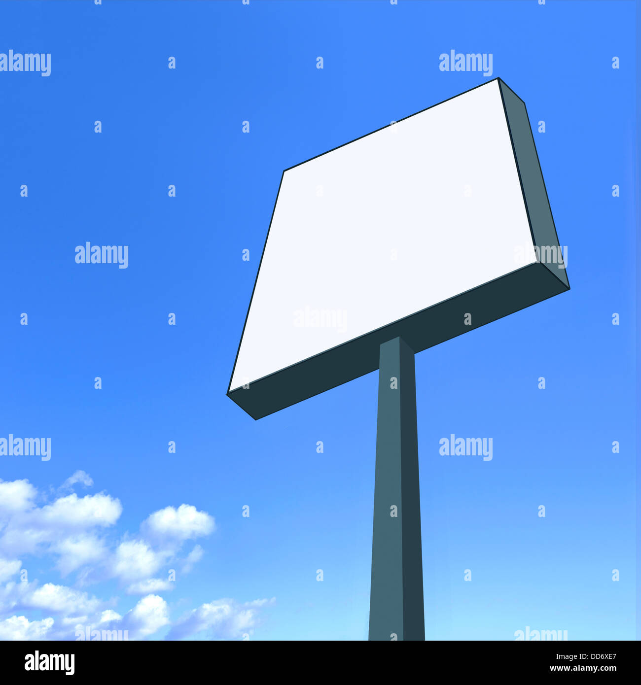 Outdoor sign and sky with clouds Stock Photo - Alamy