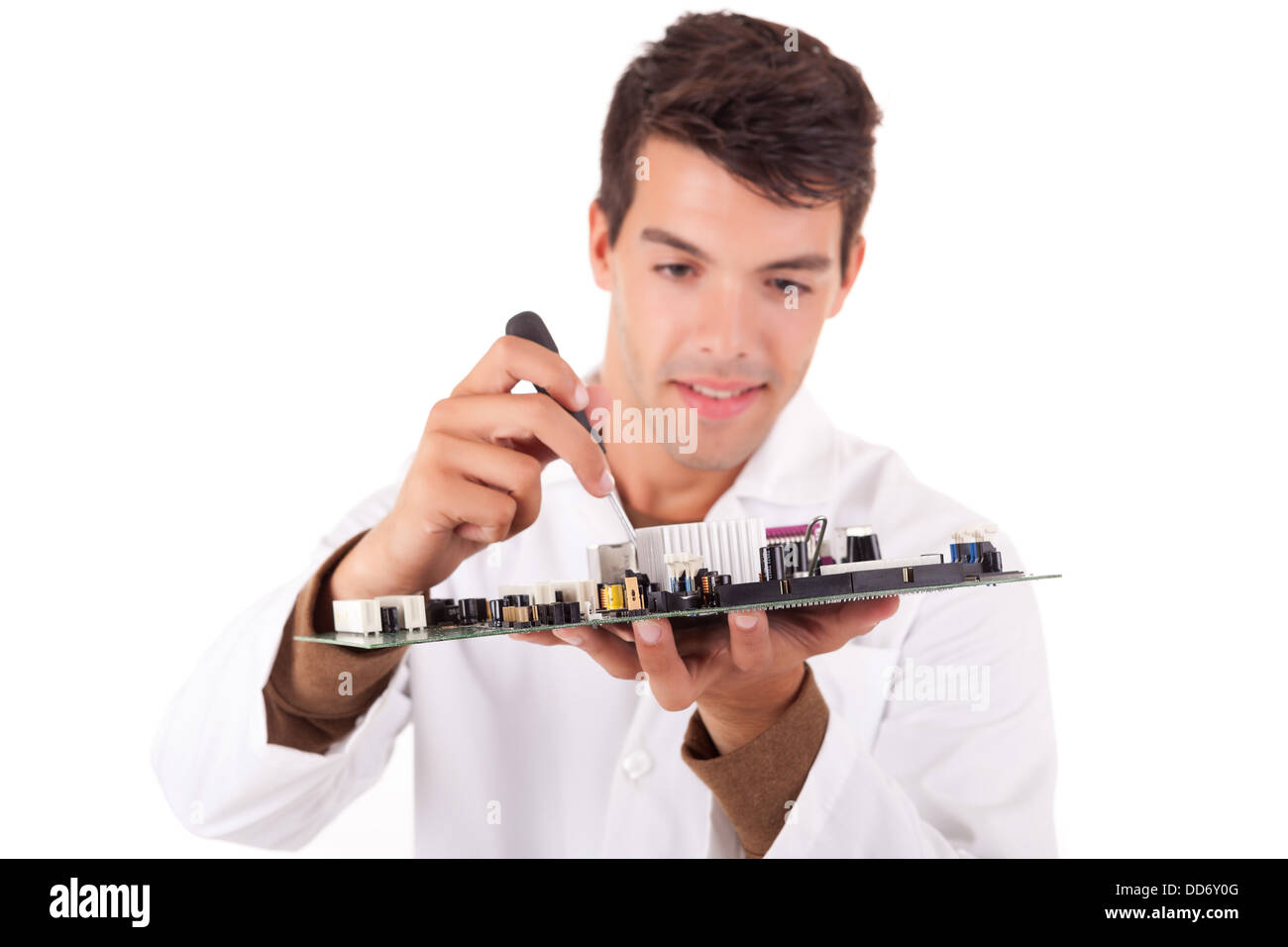 Happy and successful young computer engineer Stock Photo - Alamy