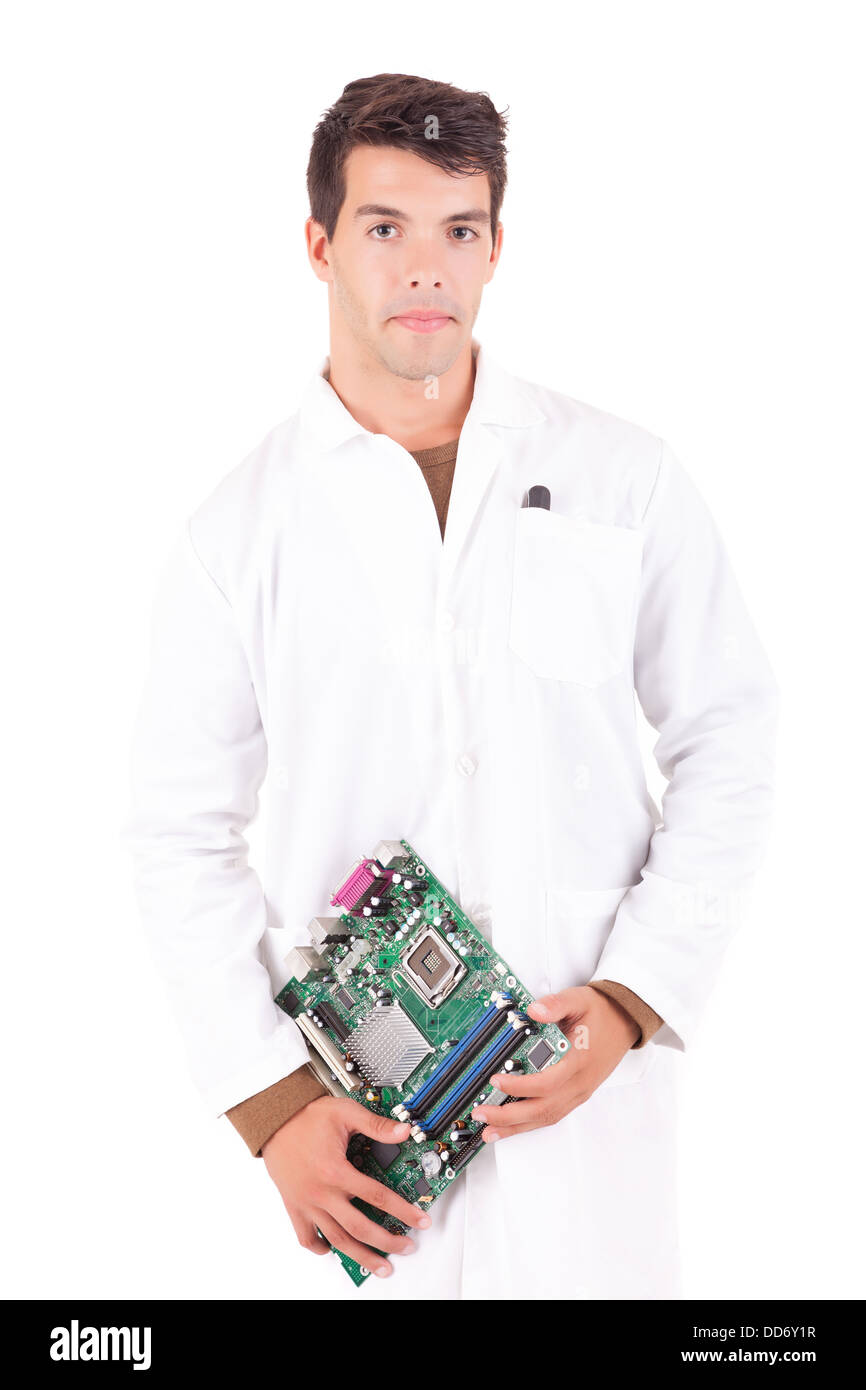 Happy and successful young computer engineer Stock Photo - Alamy