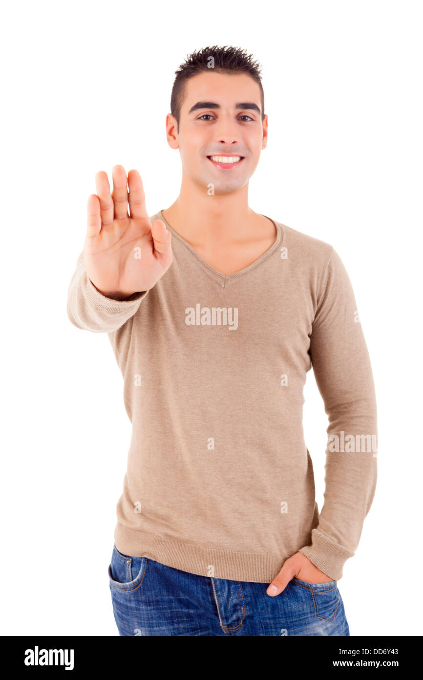 Man signaling stop hi-res stock photography and images - Alamy