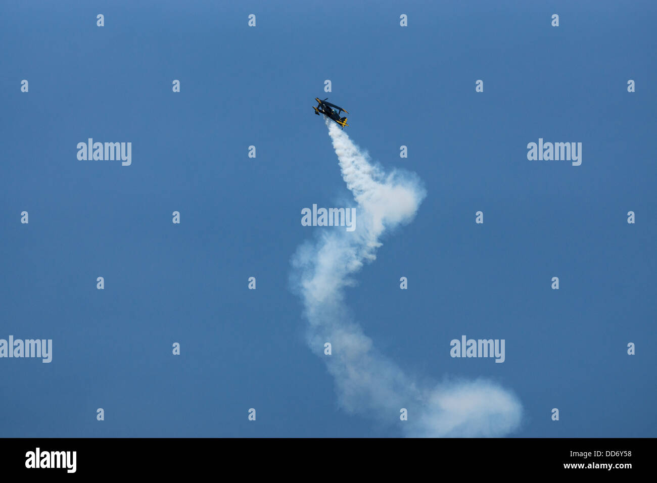 Pilot Jon Melby in his Pitts S-1-11b muscle bi-plane at the "Wings Over ...