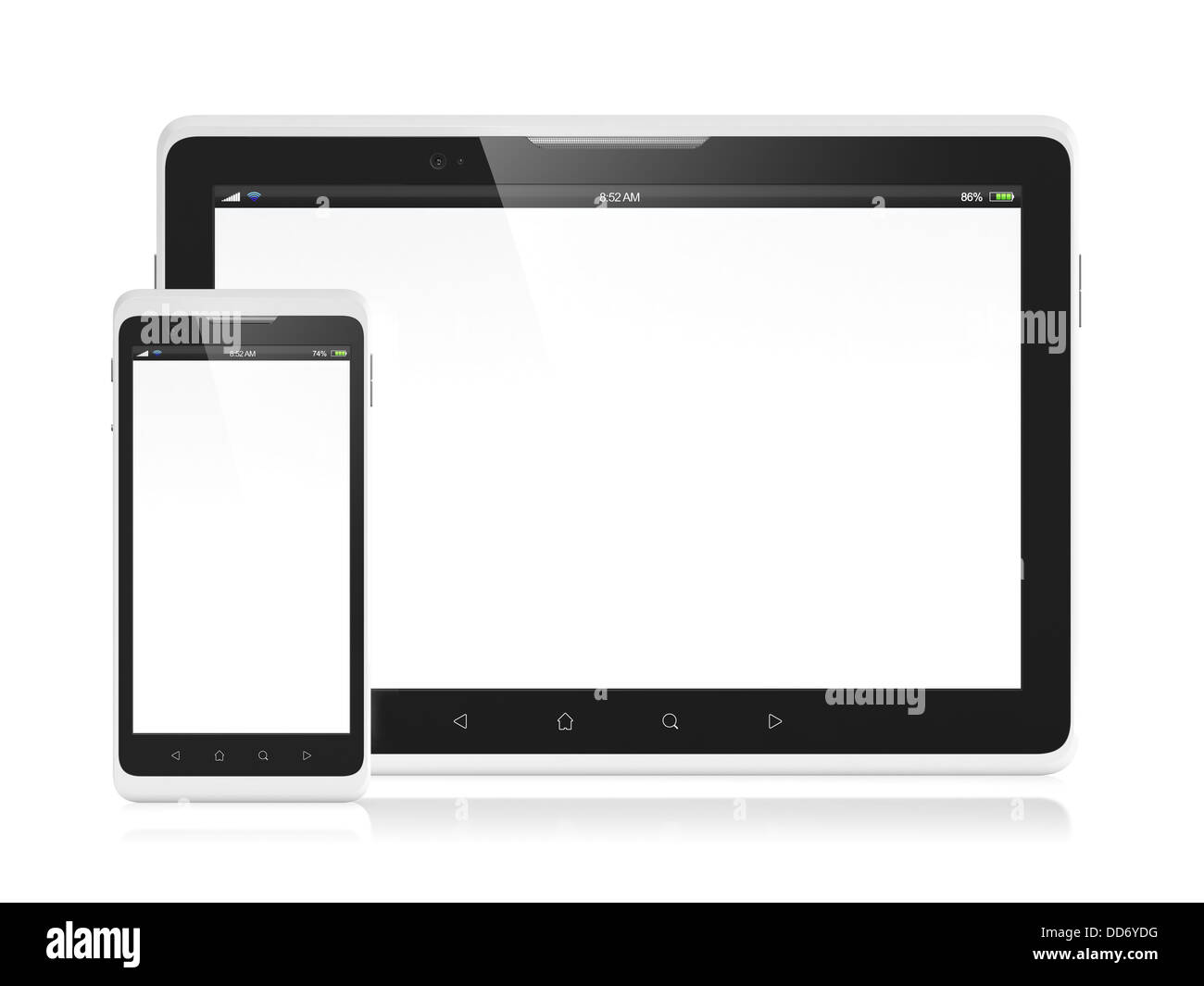 3d illustration of modern mobile devices isolated on white background ...