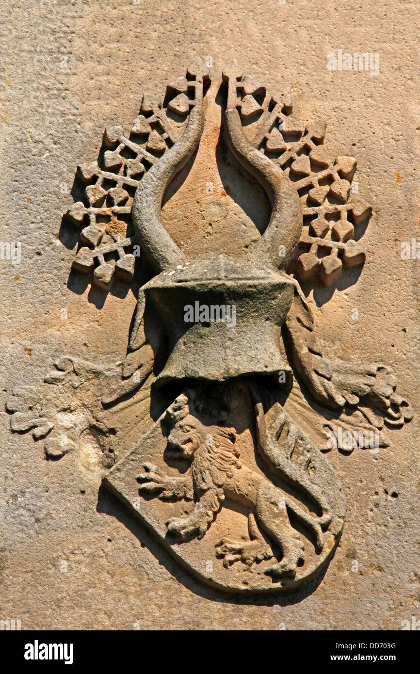 coat of arms, Castle Spangenberg, Spangenberg, Schwalm-Eder district ...