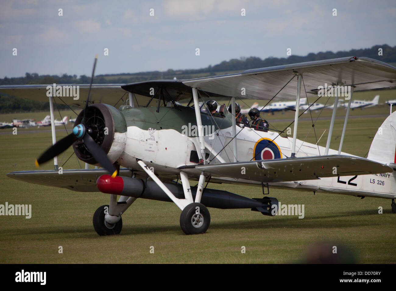 Royal Navy Historic Flight Swordfish WW11 aircraft at an air display ...