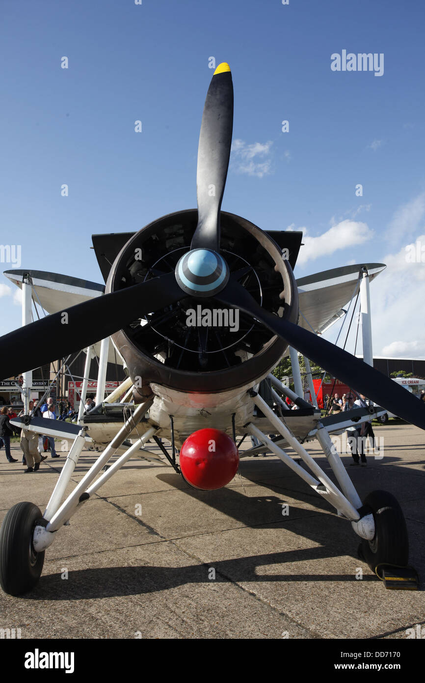 Royal Navy Historic Flight Swordfish WW11 aircraft at an air display ...