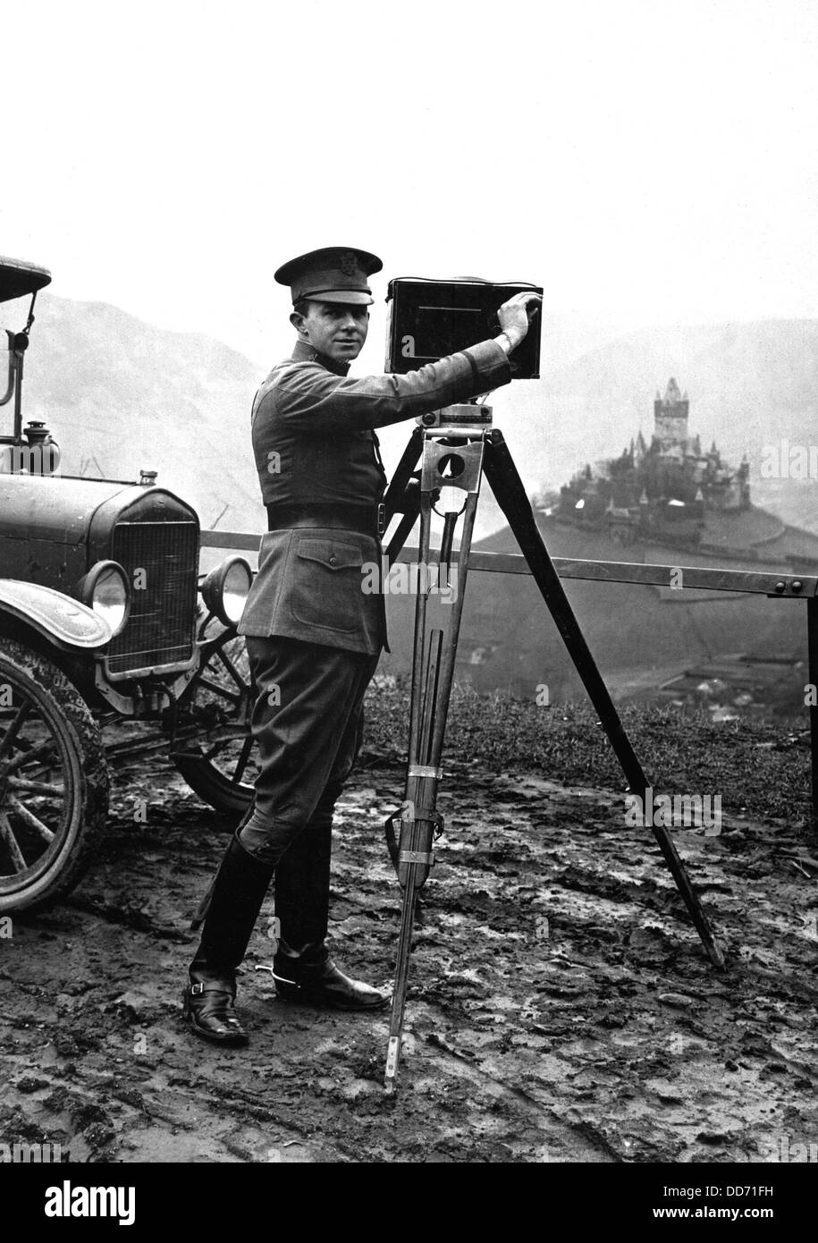 United States Army Signal Corps photographer in Cochem, Germany. World ...
