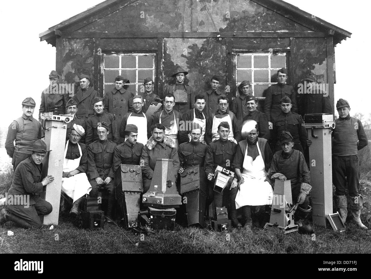 U.S. Army-Air Force 'Balloonatic Section.' Capt. A. W. Stevens (center ...