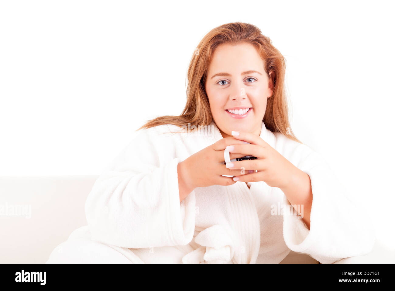 Young overweighted woman relaxing at home Stock Photo - Alamy