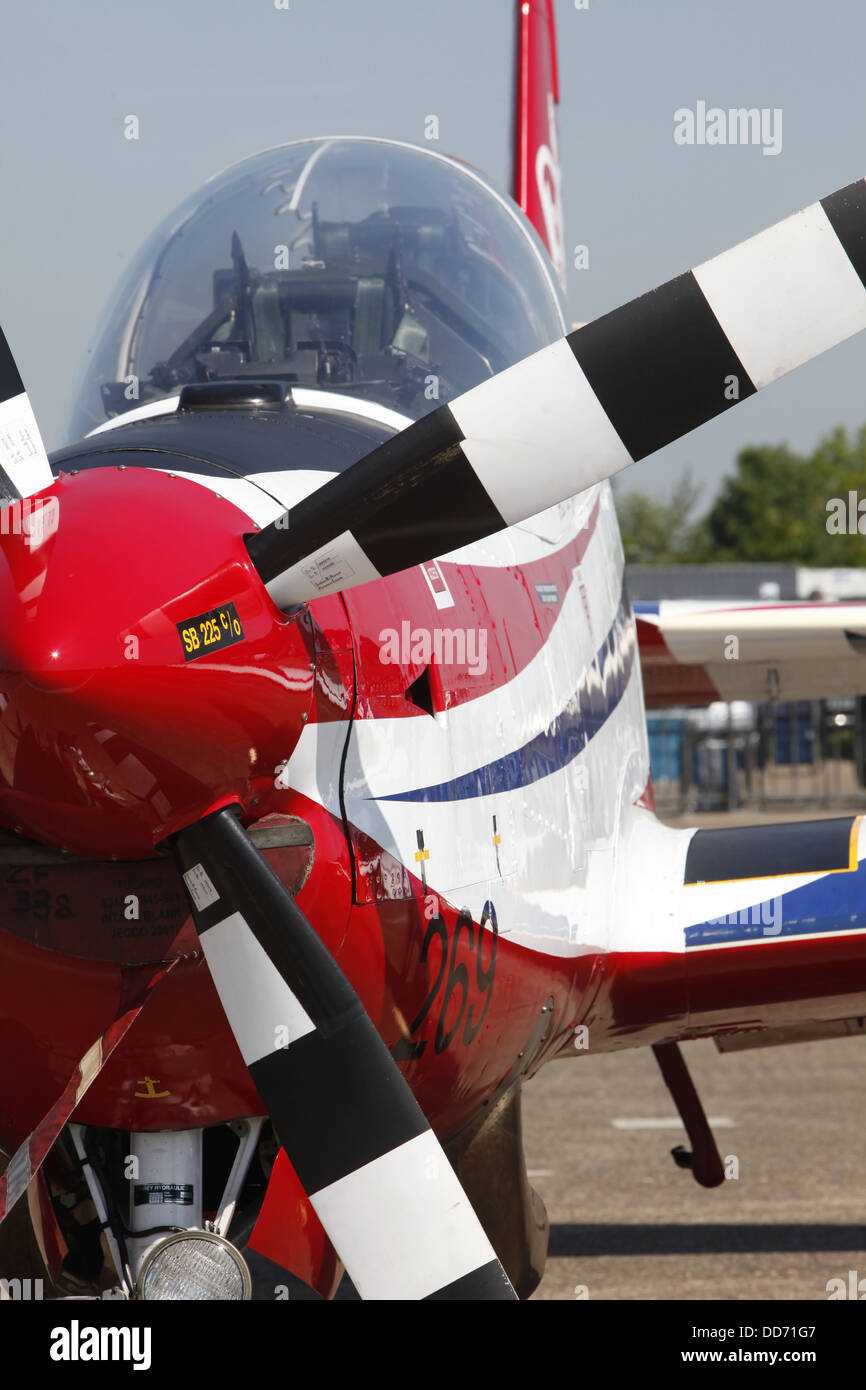 RAF Tucano training aircraft at Imperial War Museum, Duxford, UK Stock ...