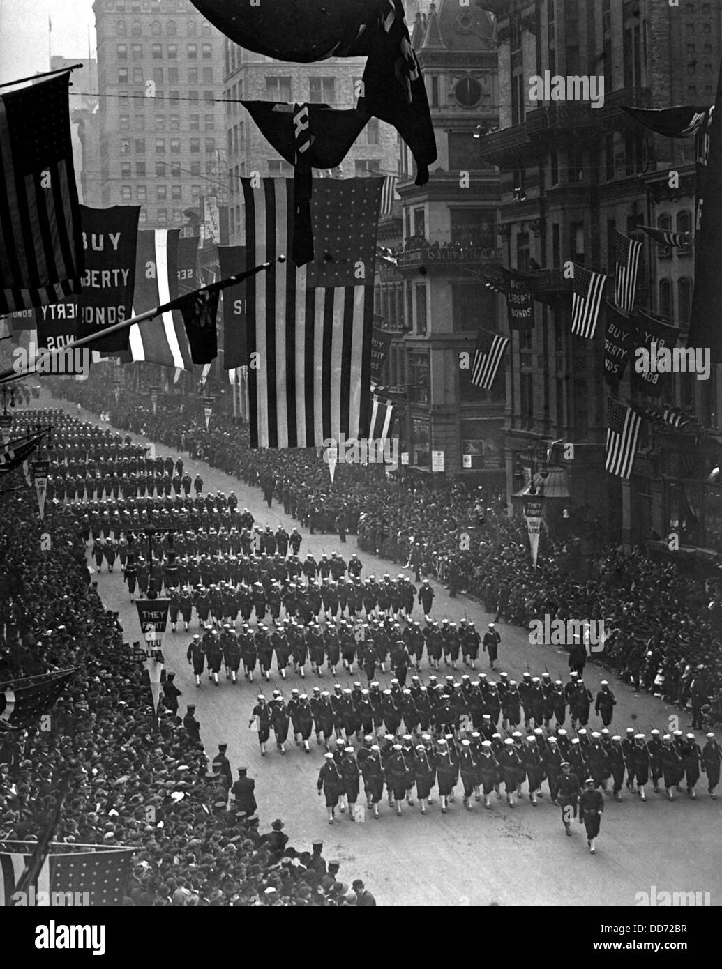American military parade during ww1 Black and White Stock Photos ...