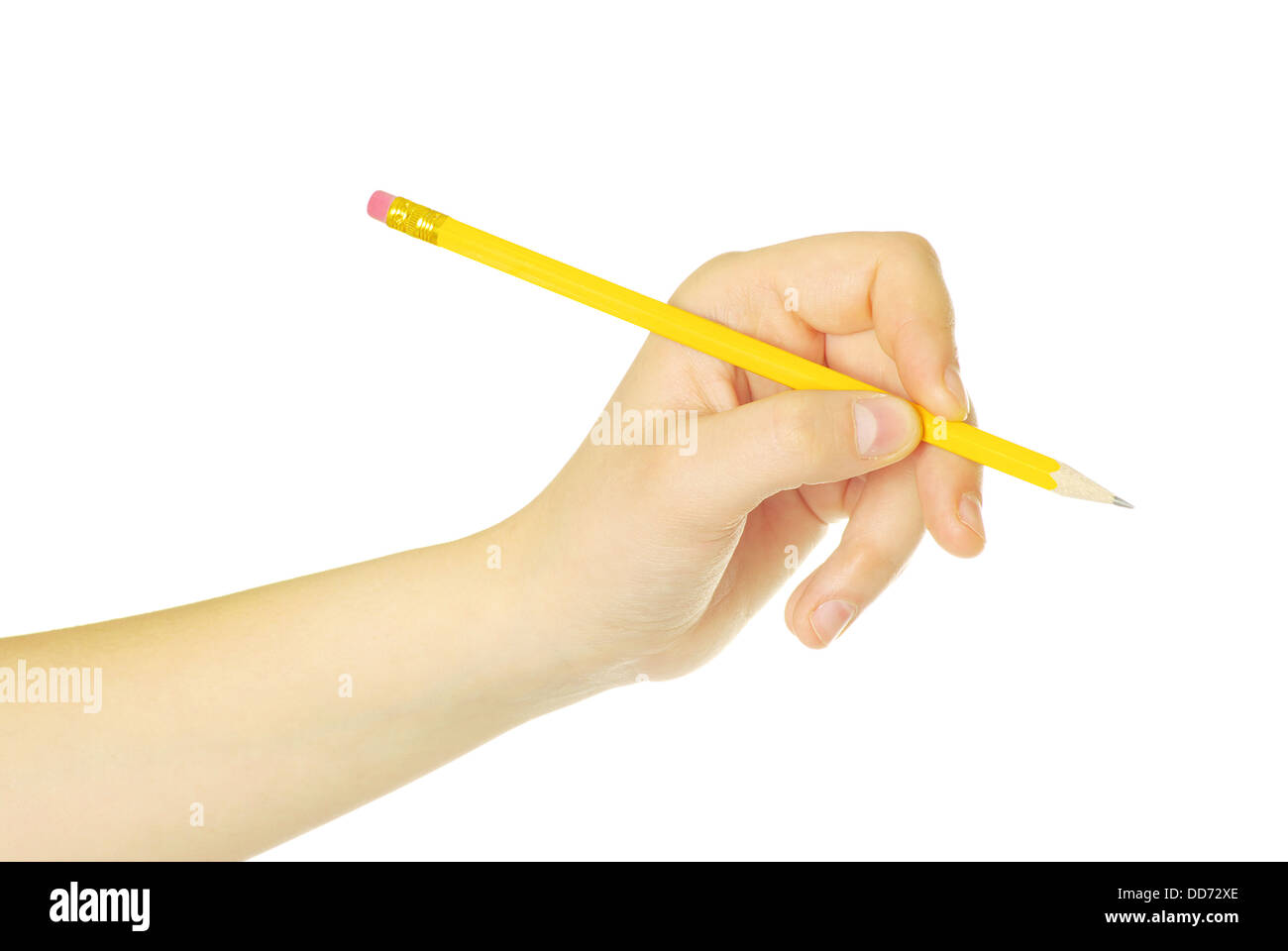 pencil in hand Stock Photo - Alamy