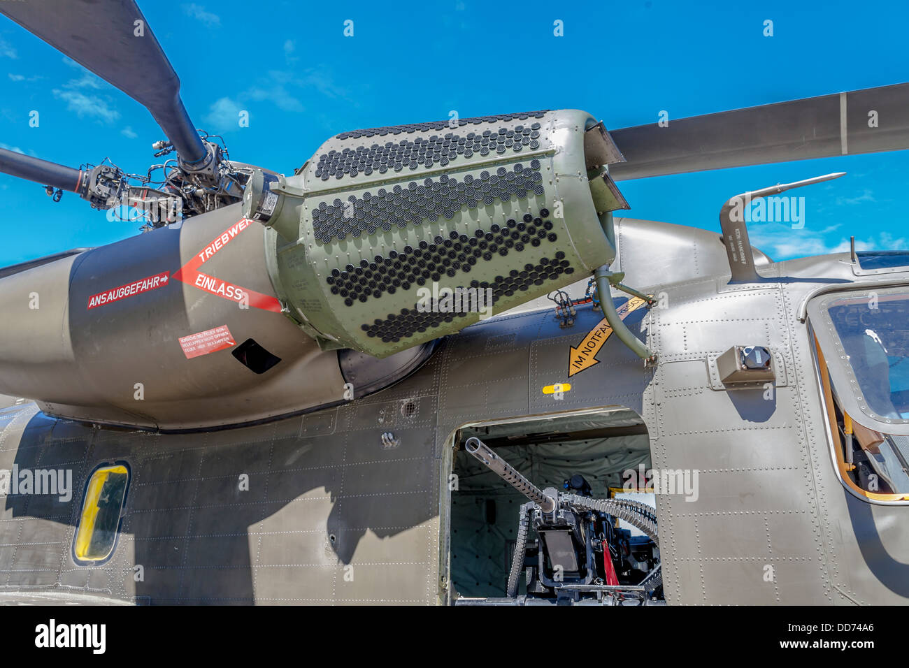 Germany, Laupheim, CH-53-Helicopter in ISAF-configuration with Engine ...