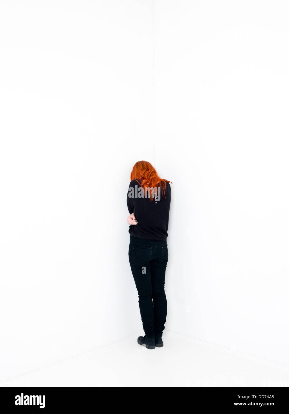 Woman sad loneliness depression Cut Out Stock Images & Pictures - Alamy