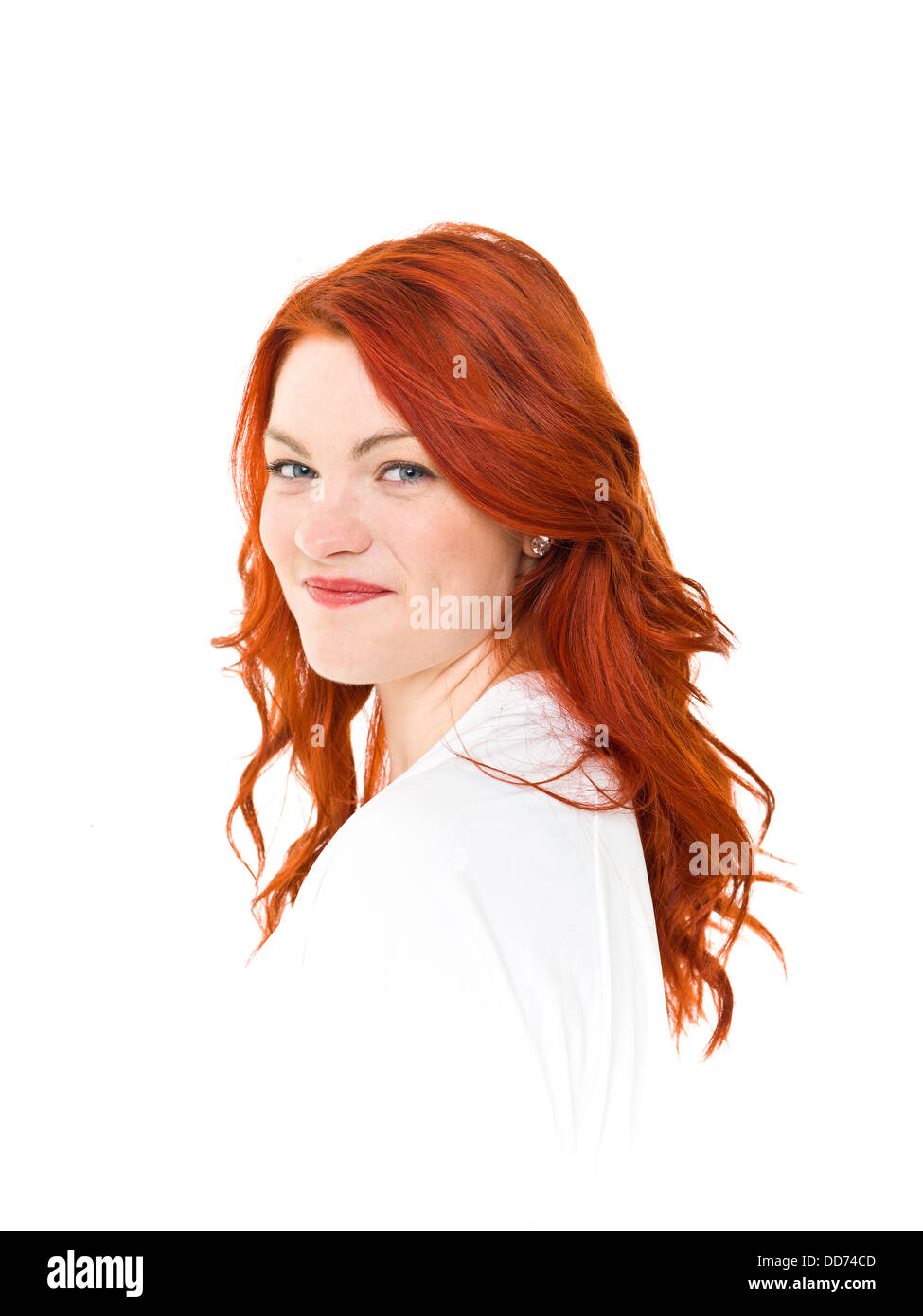Caucasian red haired woman Cut Out Stock Images & Pictures - Alamy