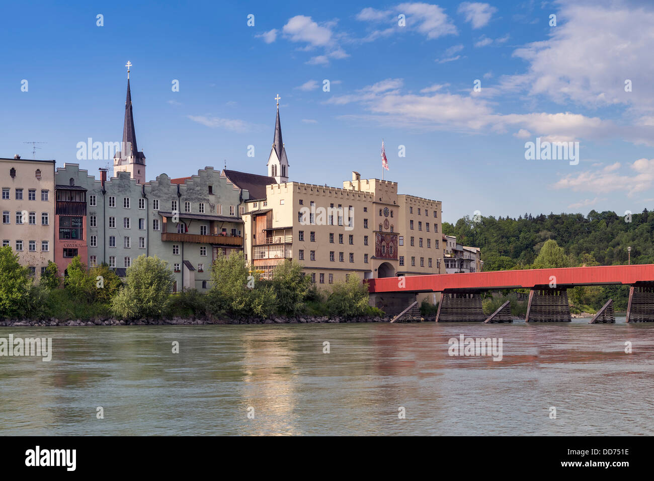 Germany, Bavaria, View of Gatet bridge near Inn river Stock Photo - Alamy