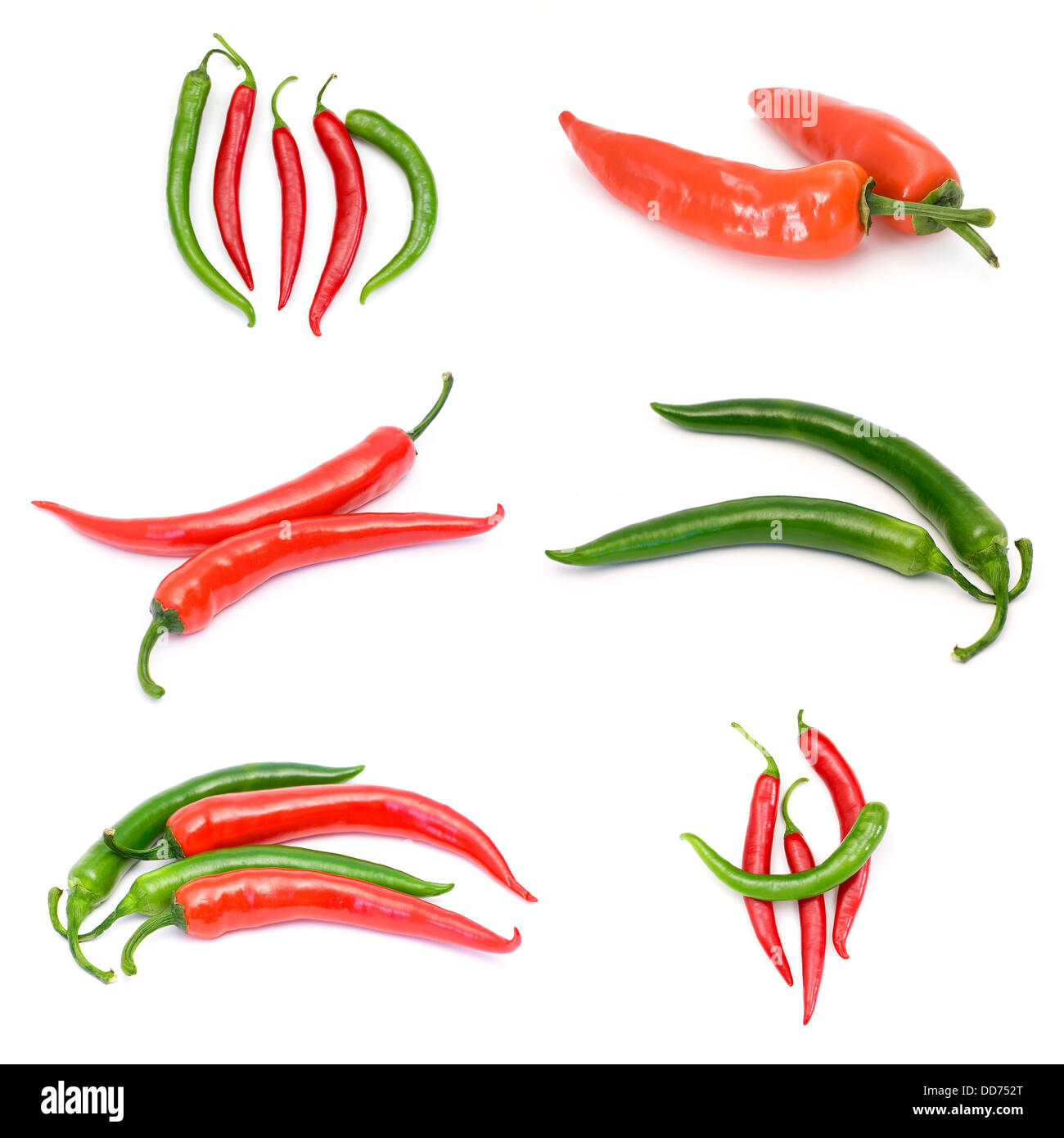 collection of red and green peperoni Stock Photo - Alamy