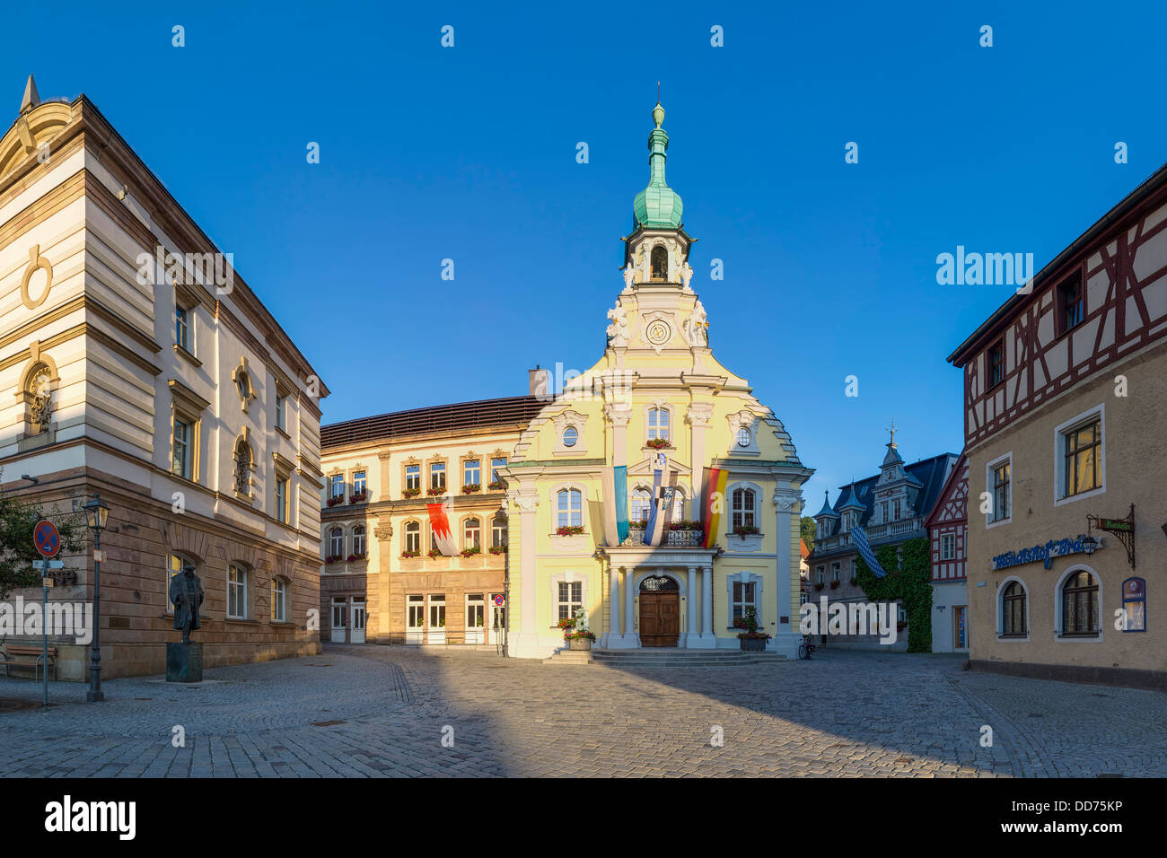Germany, Bavaria, Upper Franconia, View of Rococo town hall at ...