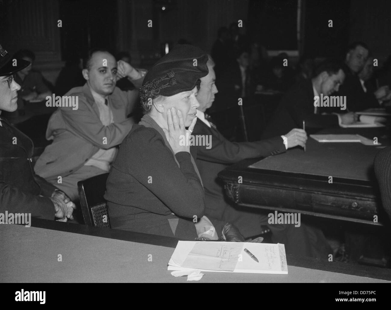 Eleanor Roosevelt listens to Joseph Lash's HUAC testimony. The 30 year ...