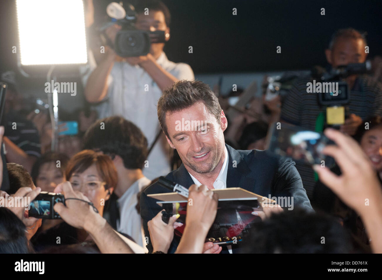 Tokyo, Japan. 28th Aug, 2013. Hugh Jackman appears at the Japan ...