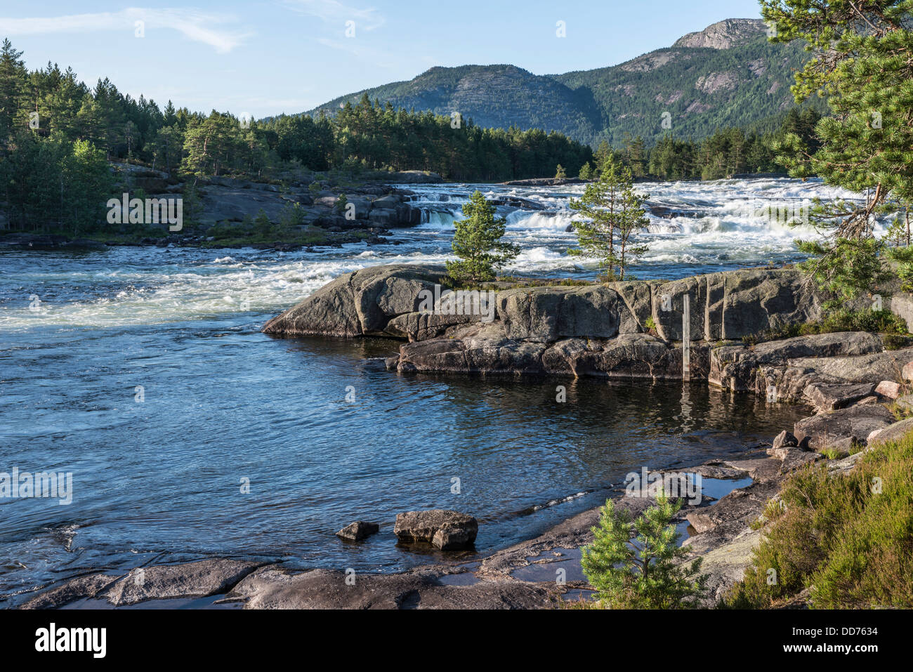 Norway, View of River Otra Stock Photo - Alamy