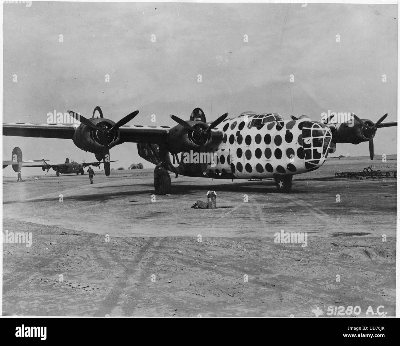 This image shows B-24 bombers, a model of heavy bomber used by the ...