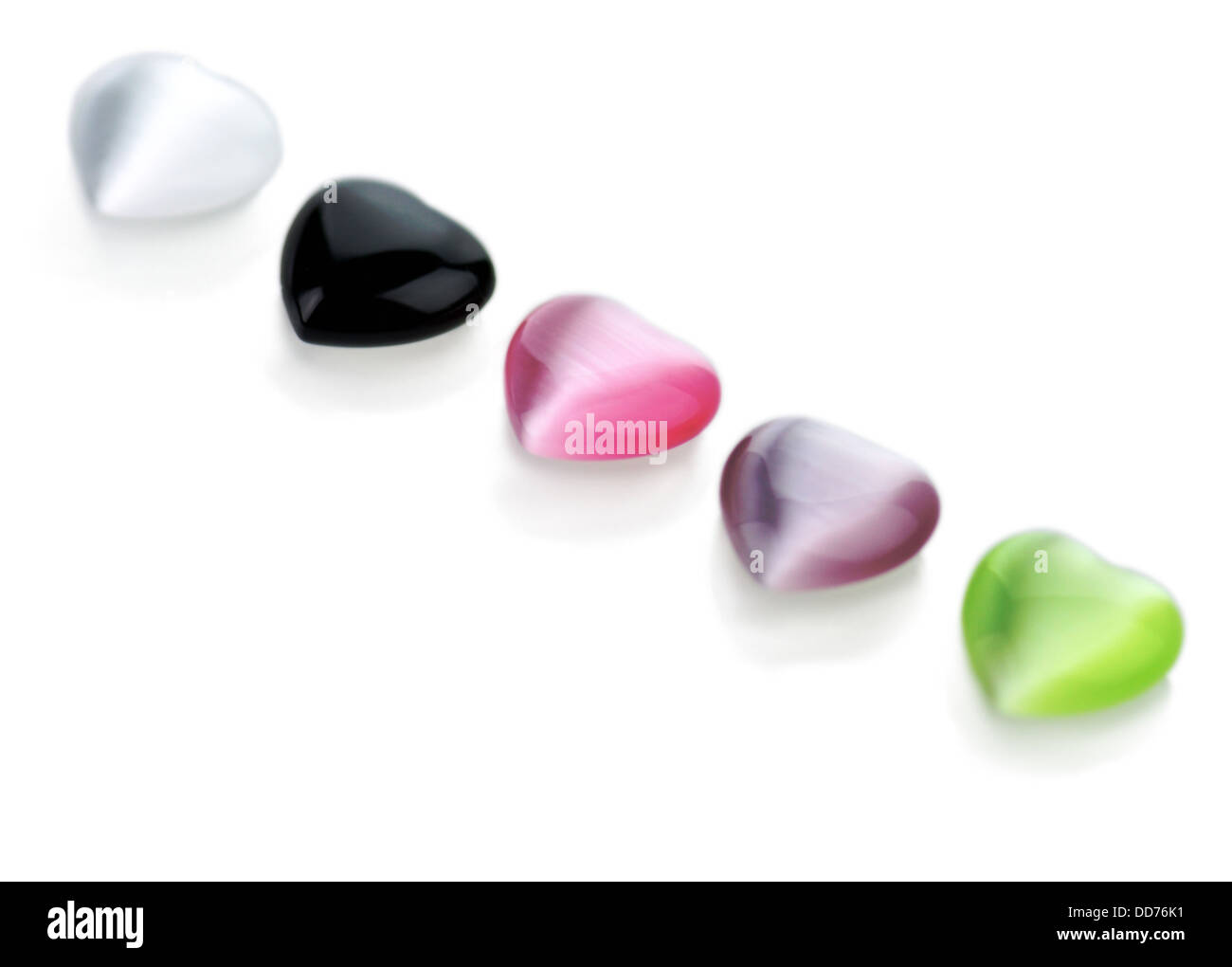 Colorful heart gems assortment Stock Photo - Alamy