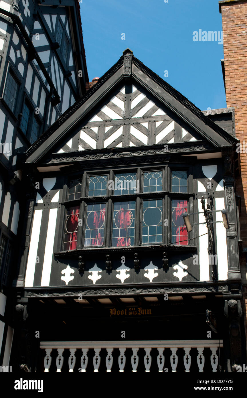 Mock Tudor house, Foregate Street, Chester, Cheshire, UK Stock Photo ...