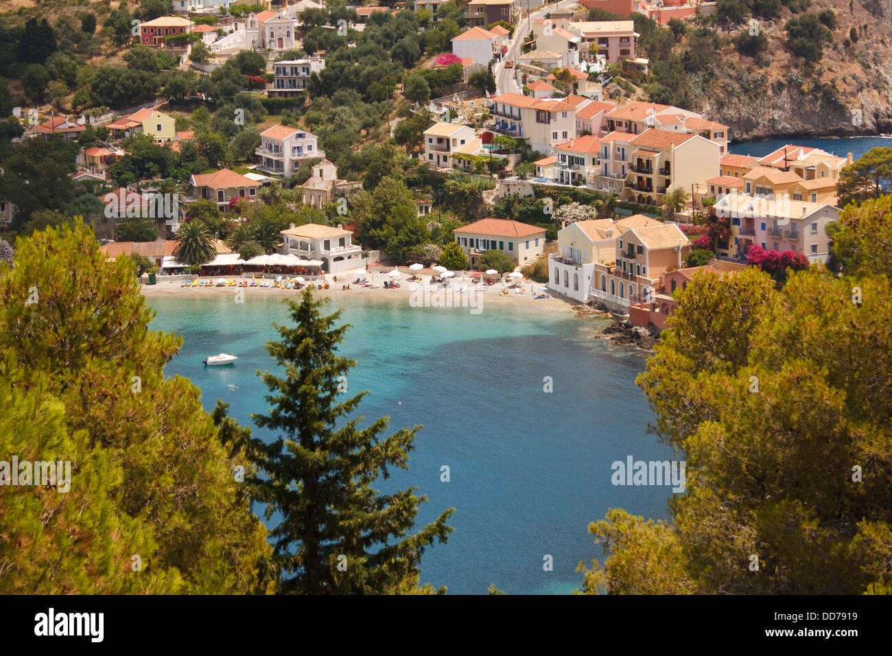 Assos village, on the Greek island of Kefalonia, Greece Stock Photo - Alamy