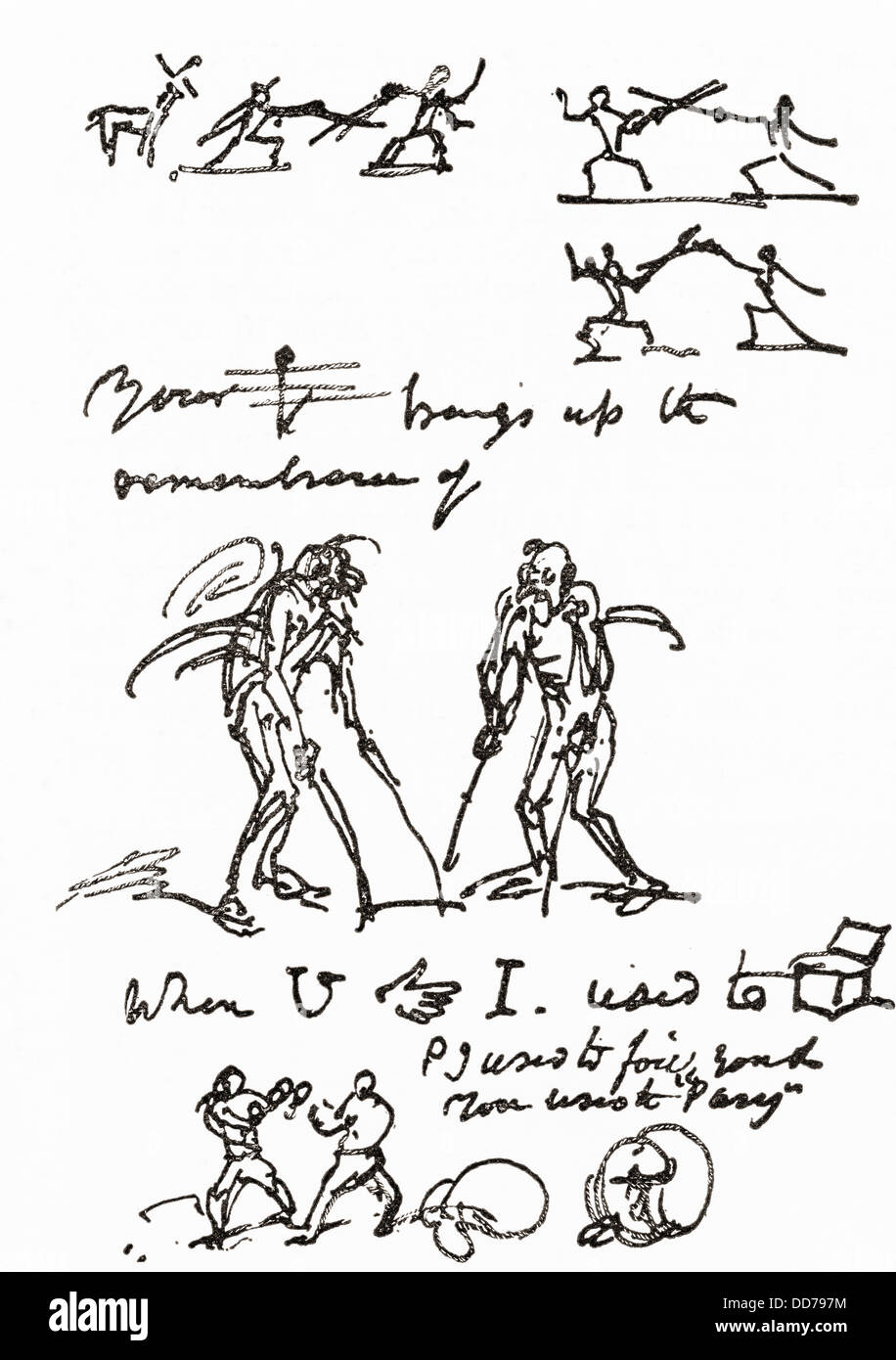 Hieroglyphic letter written by George Cruikshank to Mr. Parry Stock ...