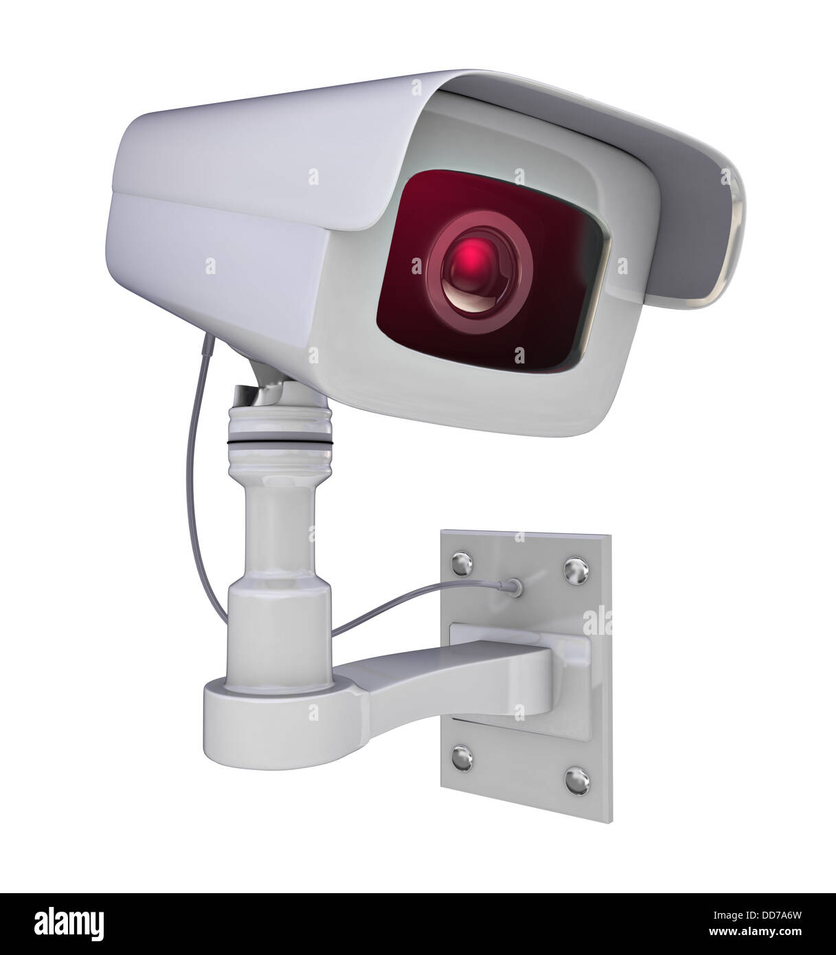 Secure camera isolated on a white background Stock Photo - Alamy