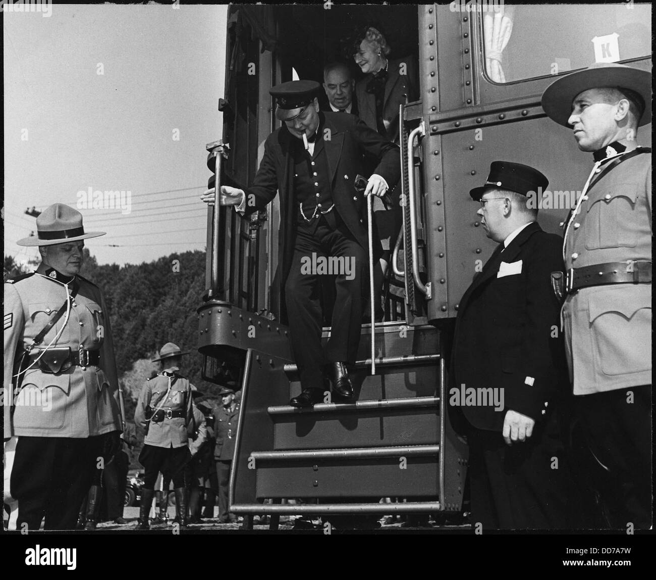 Winston Churchill arrives in Quebec for a meeting, marking a ...